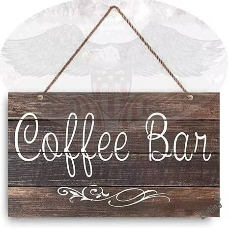 Retro Wooden Signs/Coffee Bar Sign, Rustic Cafe Sign, Rustic Dark Wood ...