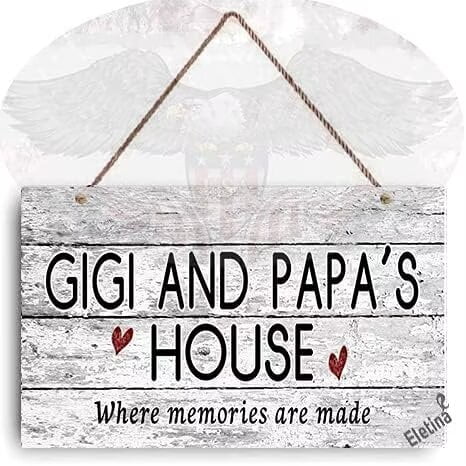 Retro Wooden Signs/Gigi and Papa's House Sign, Where Memories are Made ...