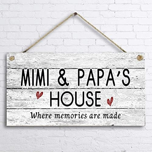 Retro Wooden Signs/Mimi and Papa's House Sign, Where Memories are Made ...