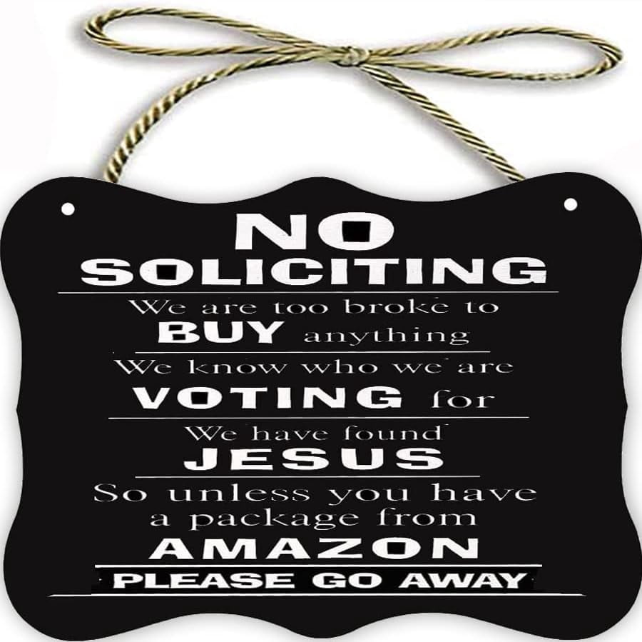 Retro Wooden Signs/No Soliciting Sign No Soliciting Unless Signs for ...