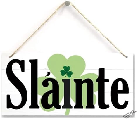 Retro Wooden Signs Slainte Cheers Irish Sign Wall Art Decor Kitchen ...
