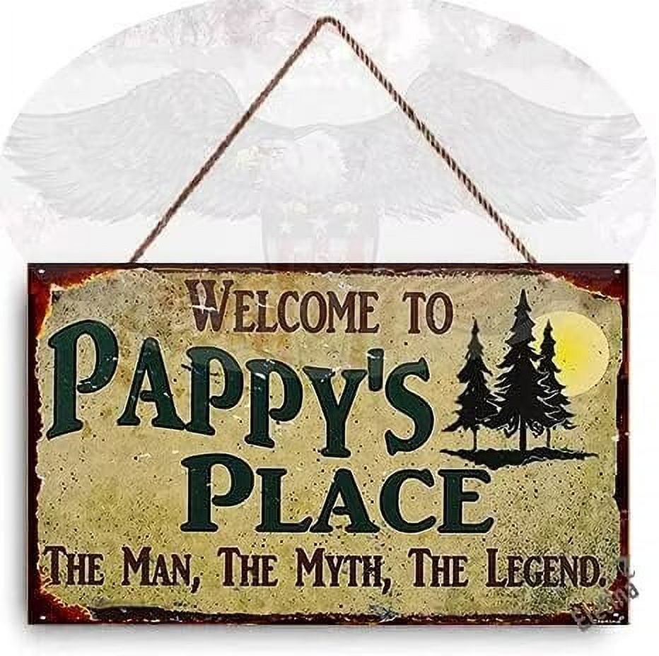 Retro Wooden Signs/Style Sign with Pine Trees Saying Welcome to Pappy's ...