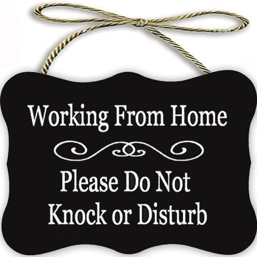 Retro Wooden Signs/Working from Home Please Do Not Knock Or Disturb ...
