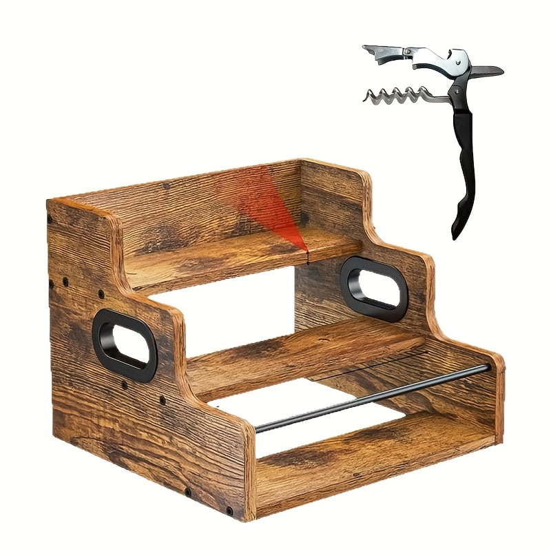Retro Wooden Syrup Stand - Multi-Function Bottle Opener and Display ...