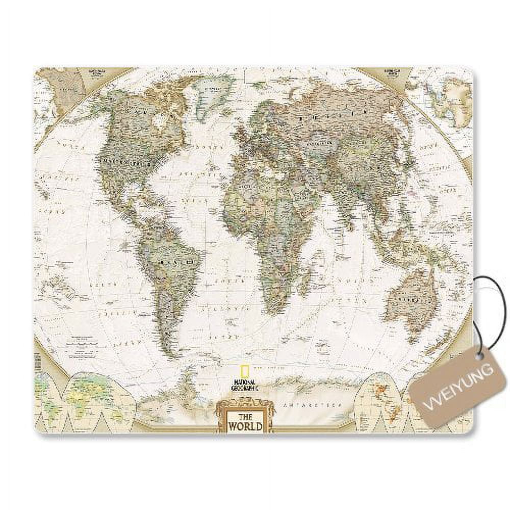 Retro World Map Mouse pads Gaming Mouse Pad 9.84x7.87 inches - Walmart.com