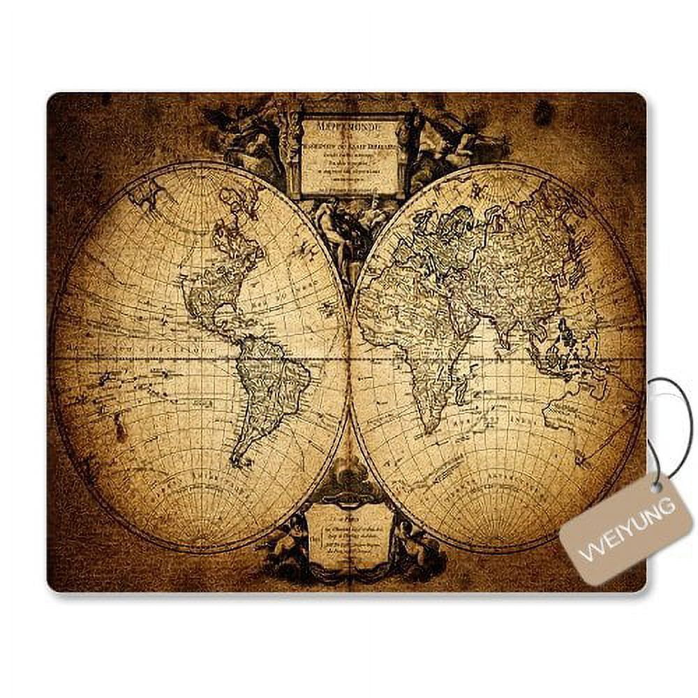 Retro World Map Mouse pads Gaming Mouse Pad 9.84x7.87 inches - Walmart.com