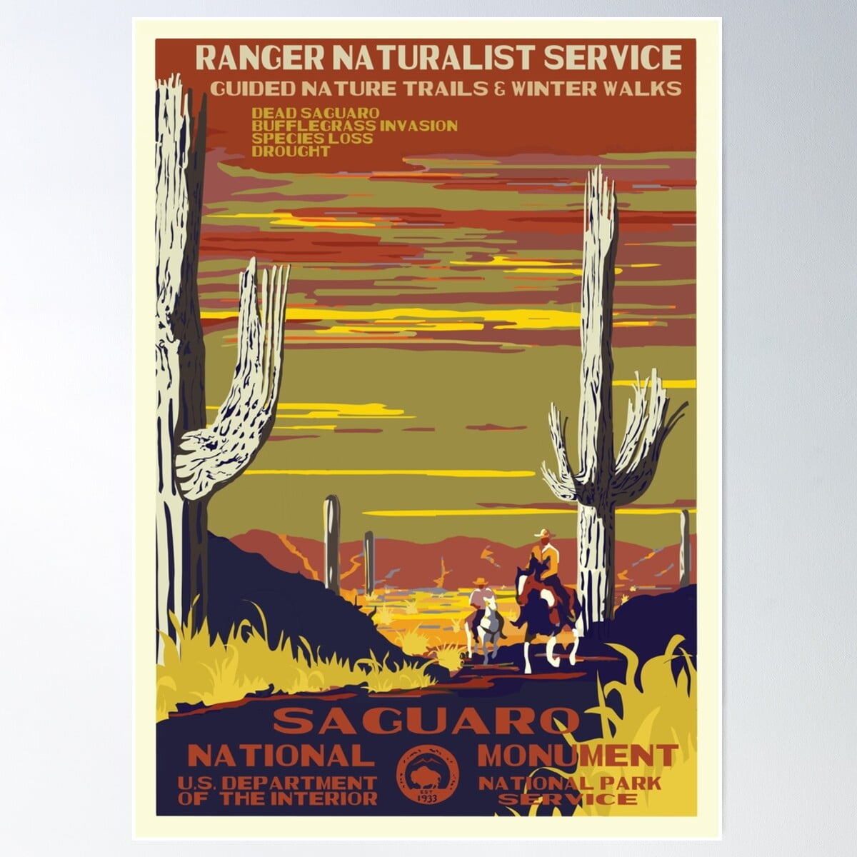 Retro Wpa Poster Of Sagurao National Park Reimagined For The Future ...