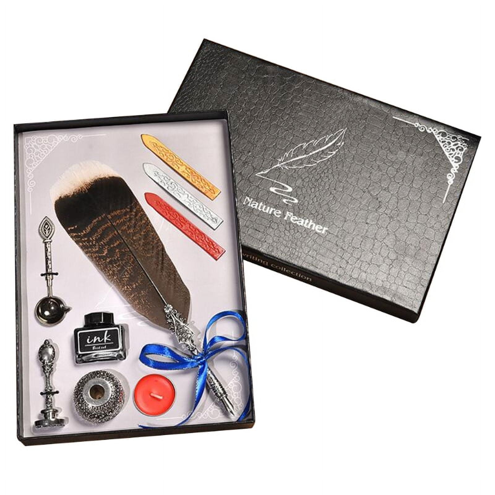 Retro Writing Quill Pen Exquisite Ornate Relief Pattern Design Feather ...