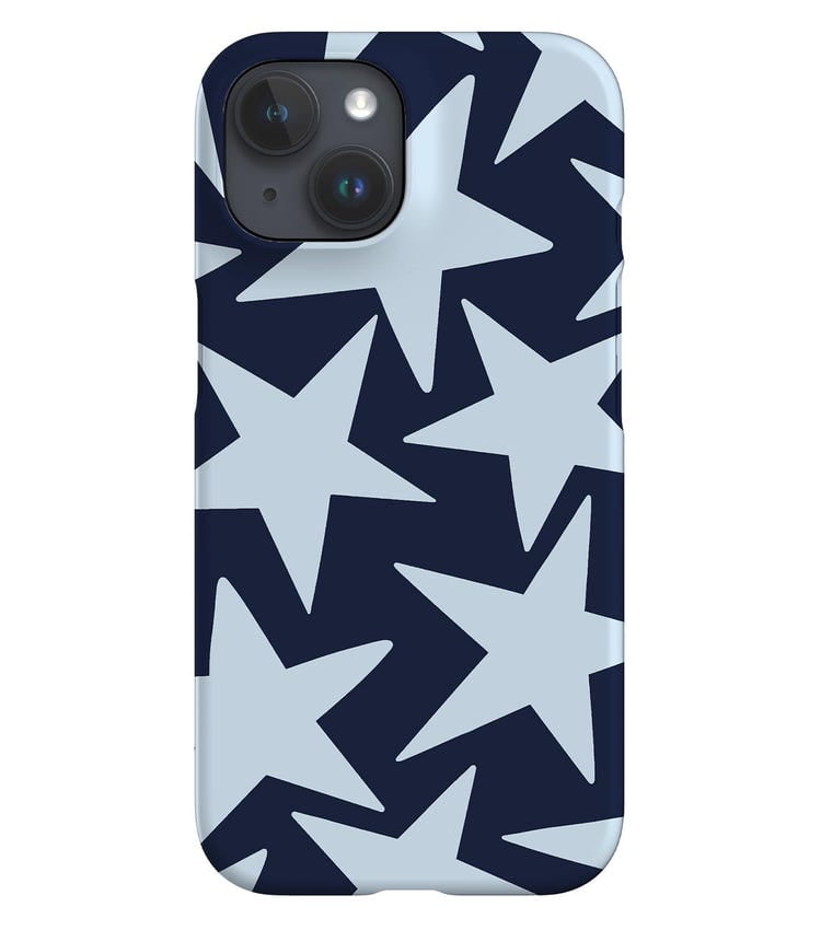 Retro Y2K Minimalist Midnight Stars Phone Case for iPhone 11 to 17 A ...