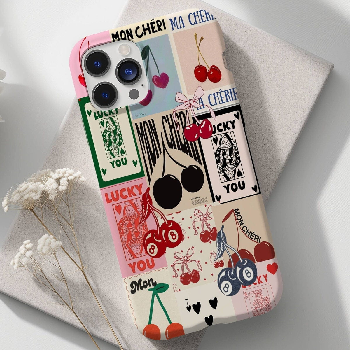 Retro Y2K Playing Cards Collage Phone Case with a Trendy and Lucky ...
