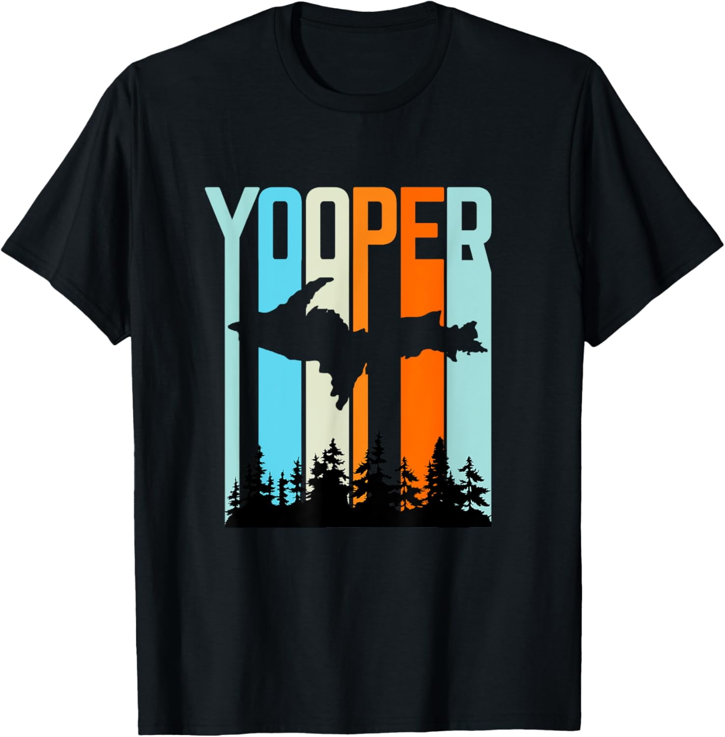 Retro Yooper Upper Peninsula Shirt T-ShirtMen's and women's gift, black ...
