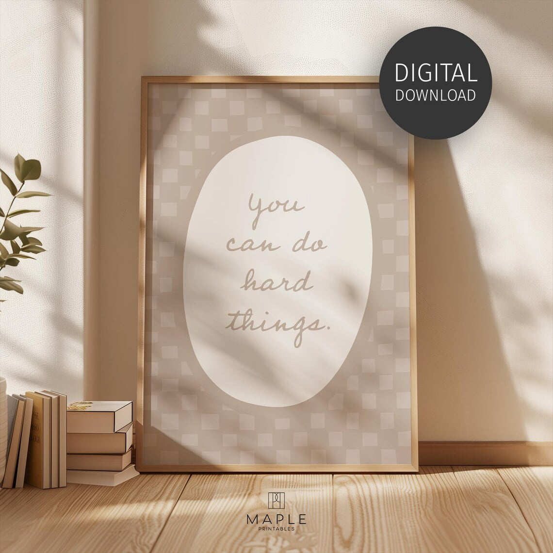 Retro 'You Can Do Hard Things' Poster Motivational Poster In Earth ...