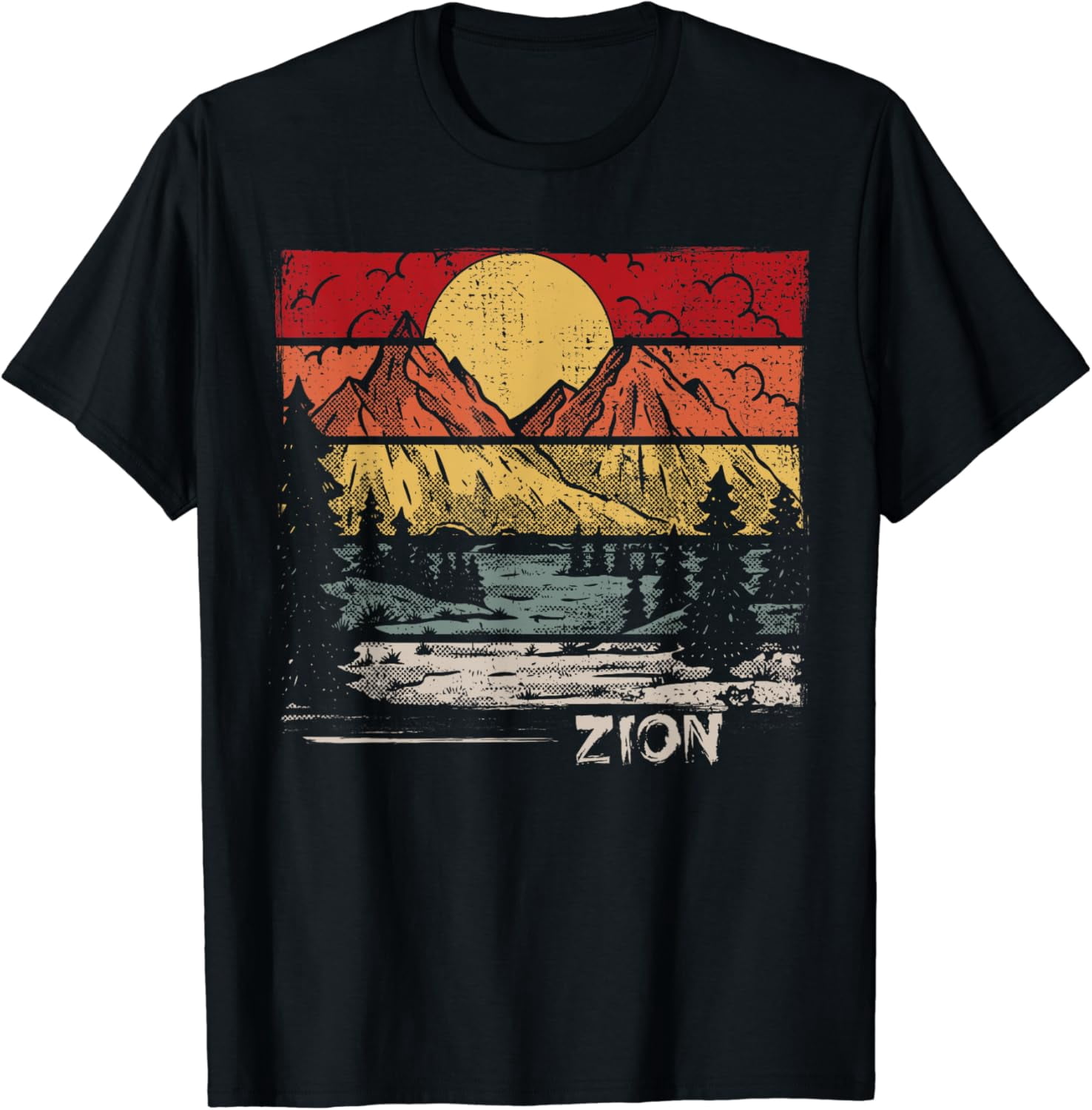 Retro Zion National Park US Vintage Zion T-Shirt - Walmart.com