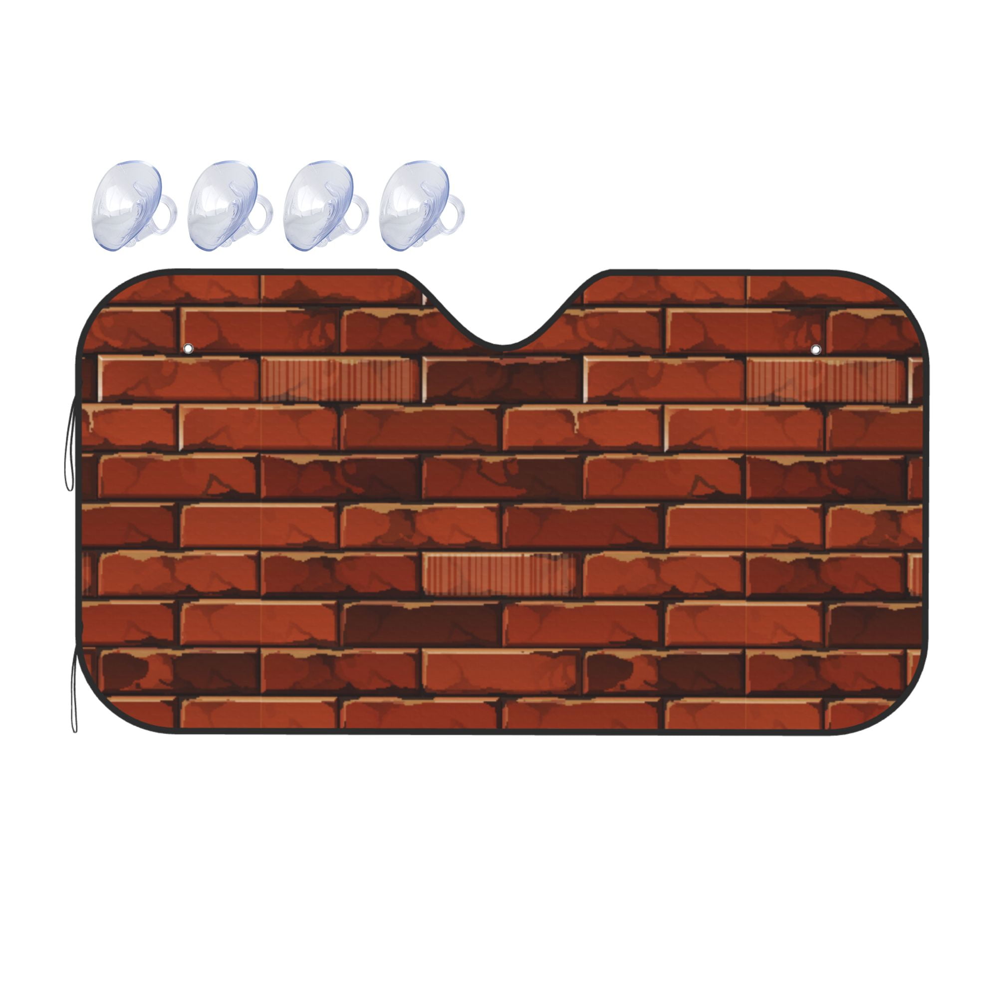 Retro brick wall pattern background 1-Piece Car Front Window Sunshade ...