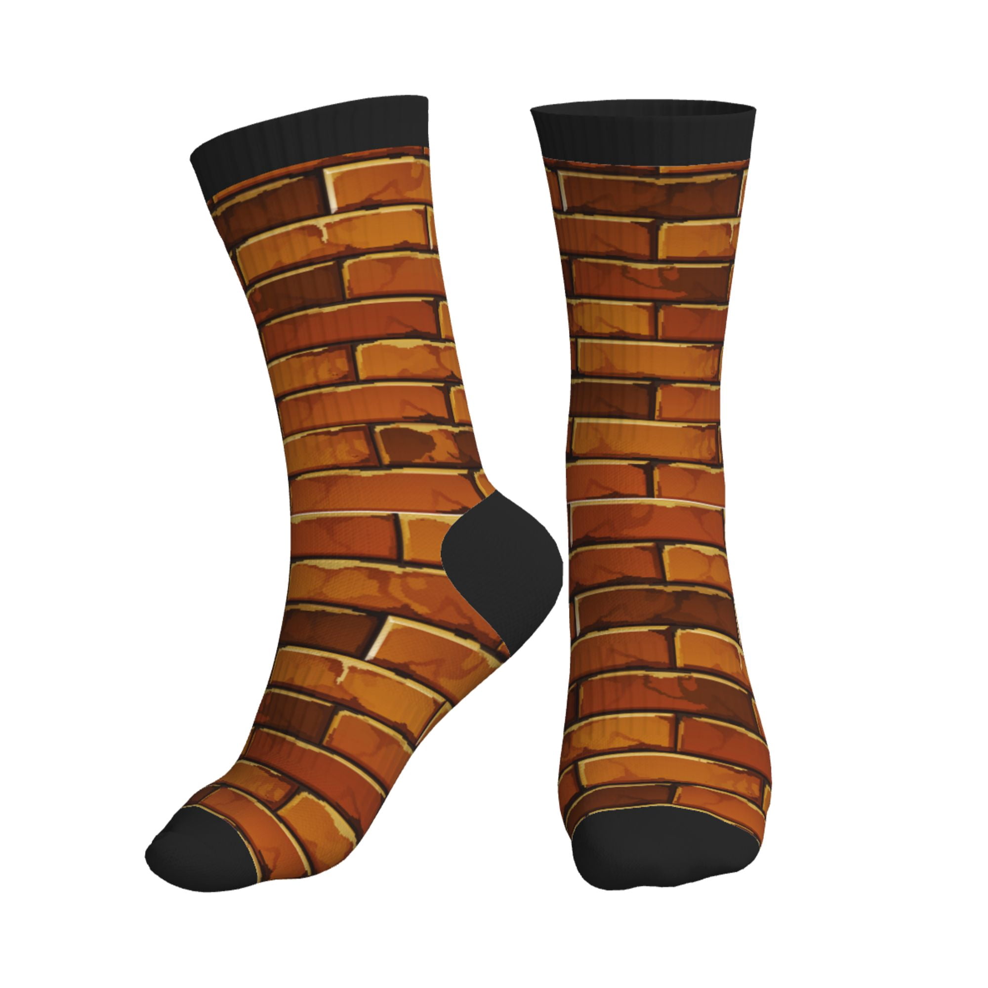 Retro brick wall pattern background Funny Socks For Men & Women-Gifts ...