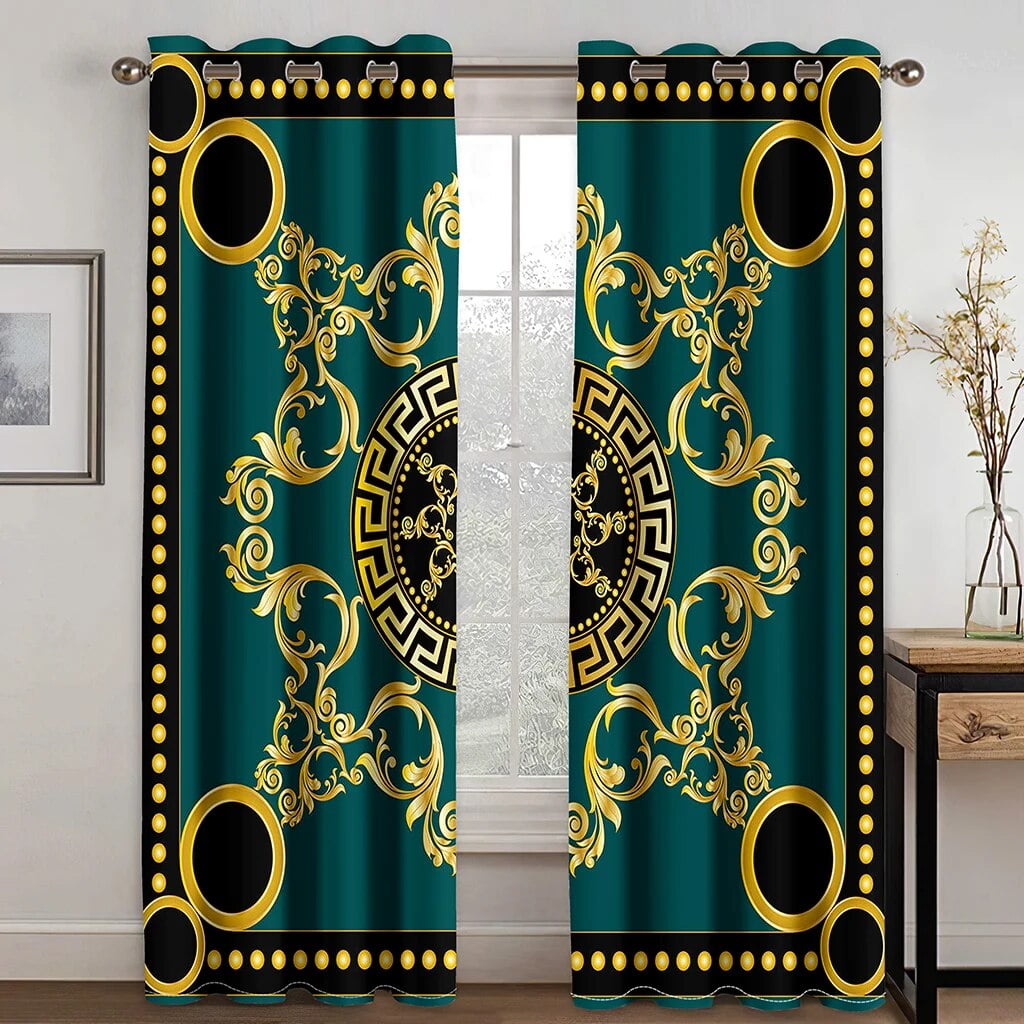 Retro light luxury style complex geometric patterns modern living room ...