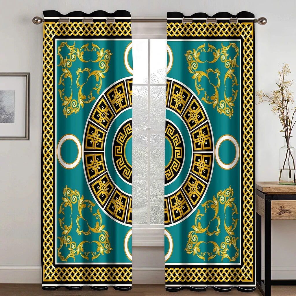 Retro light luxury style complex geometric patterns modern living room ...