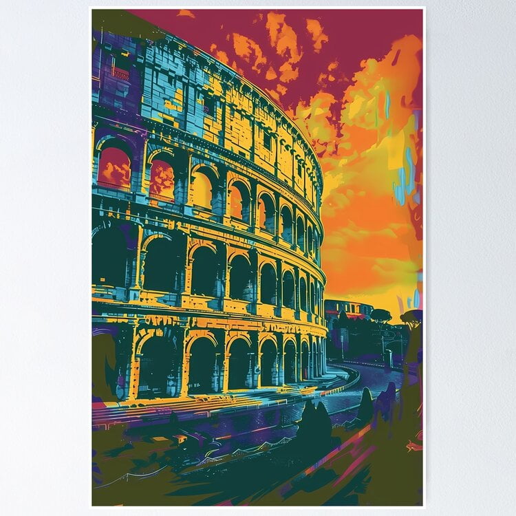 Retro poster "The Colosseum" Poster - KIRA.170, UNFRAMED-8x12 - Walmart.com