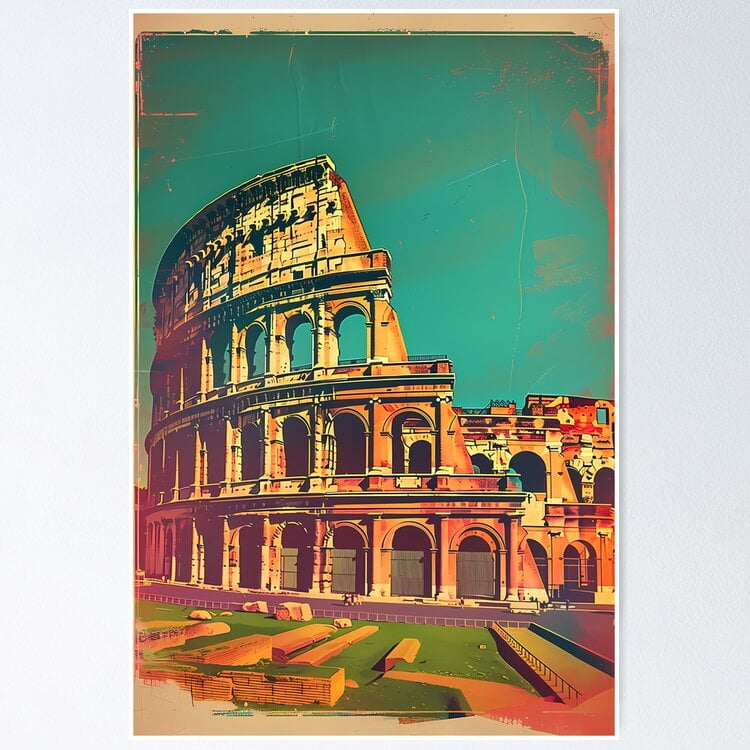 Retro poster "The Colosseum" Poster - KIRA.177, UNFRAMED-16x24 ...