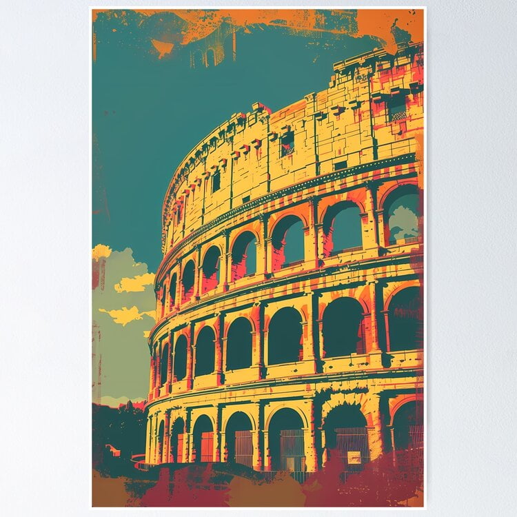 Retro poster "The Colosseum" Poster - KIRA.178, UNFRAMED-16x24 ...
