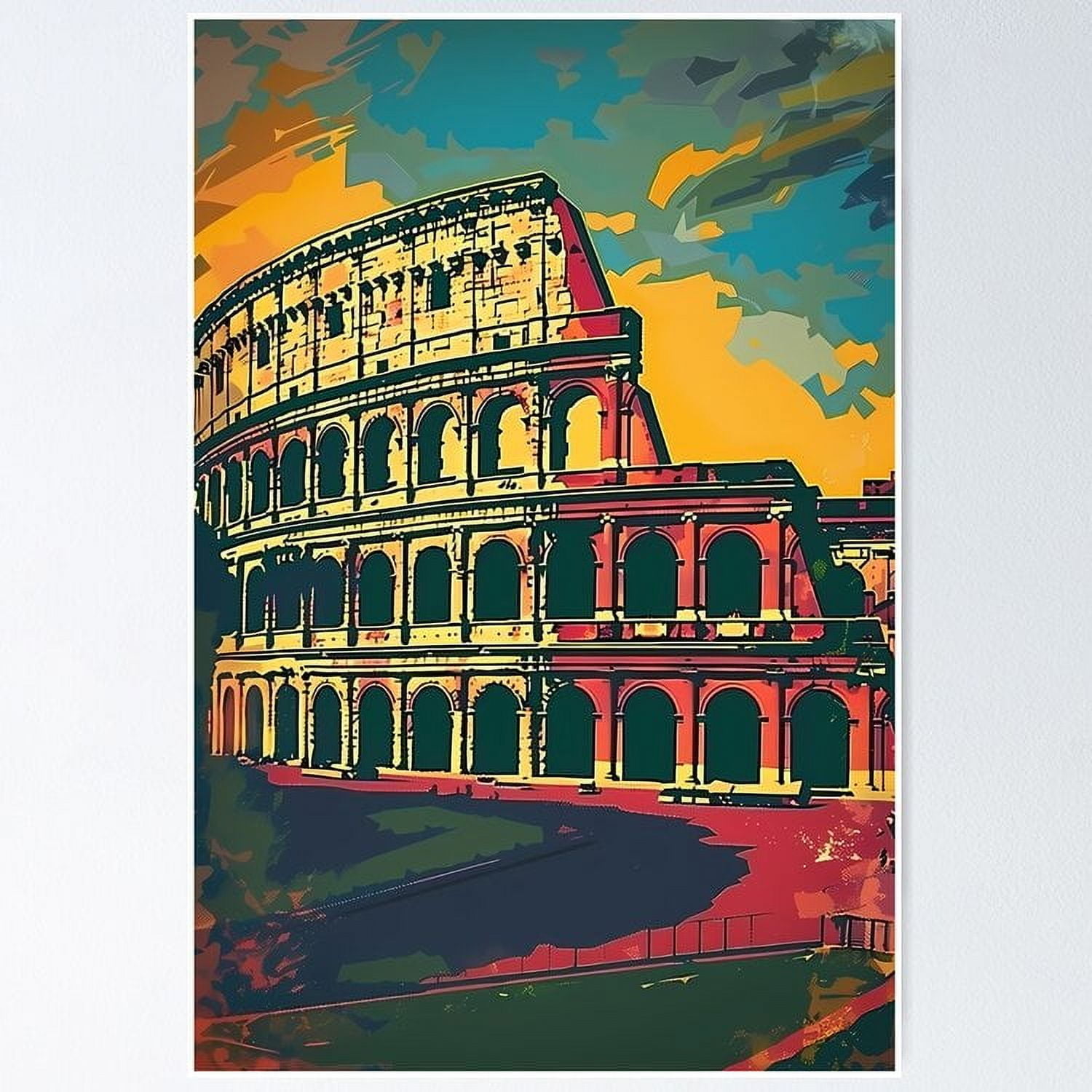 Retro poster "The Colosseum" Poster - KIRA.188, UNFRAMED-18x24 ...