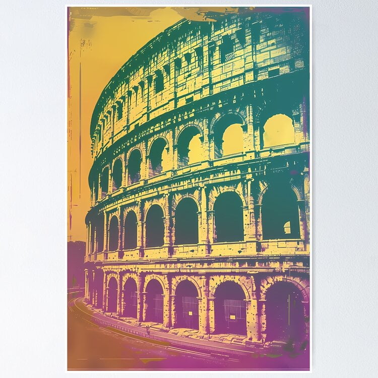 Retro poster "The Colosseum" Poster - KIRA.190, UNFRAMED-16x24 ...