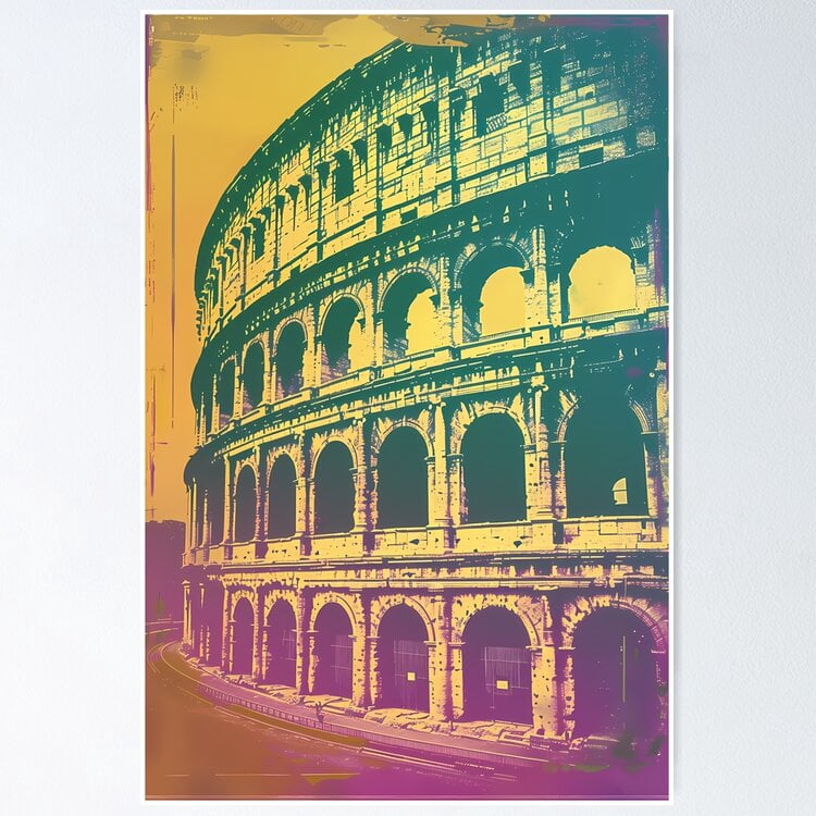 Retro poster "The Colosseum" Poster - KIRA.190, UNFRAMED-8x12 - Walmart.com