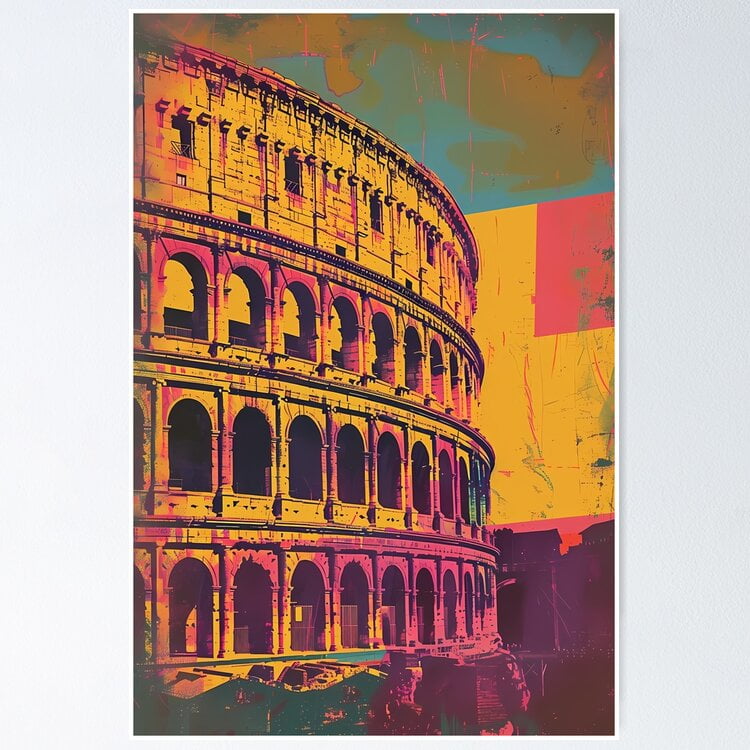 Retro poster "The Colosseum" Poster - KIRA.192, UNFRAMED-12x18 ...