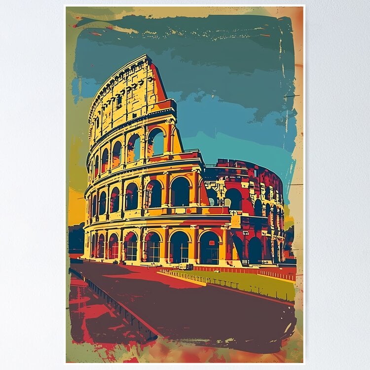 Retro poster "The Colosseum" Poster - KIRA.193, UNFRAMED-8x12 - Walmart.com