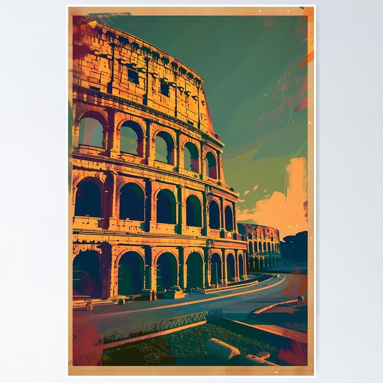 Retro poster "The Colosseum" Poster - KIRA.195, UNFRAMED-8x12 - Walmart.com