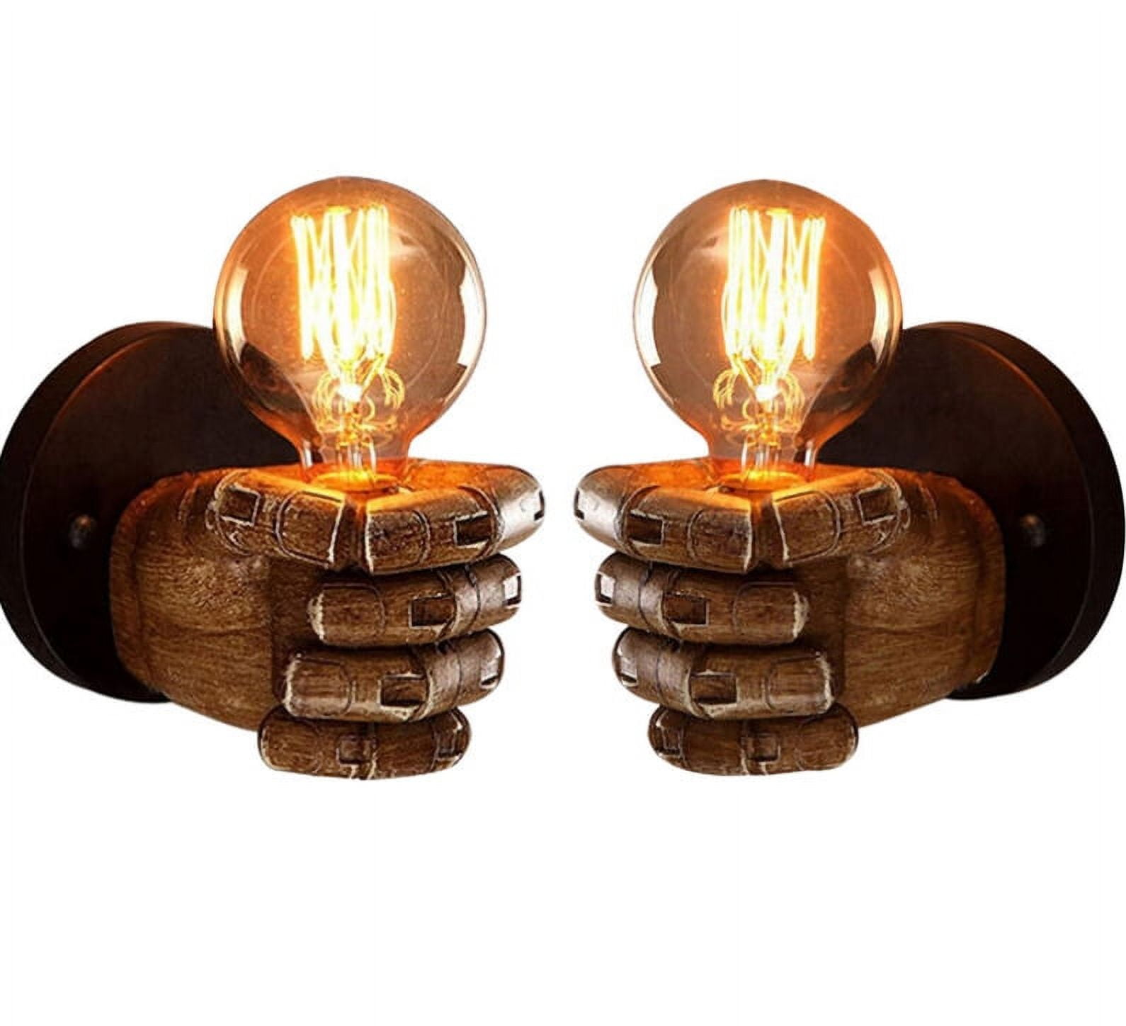 Retro resin fist wall lamp, cross-border European bar, restaurant, cafe ...