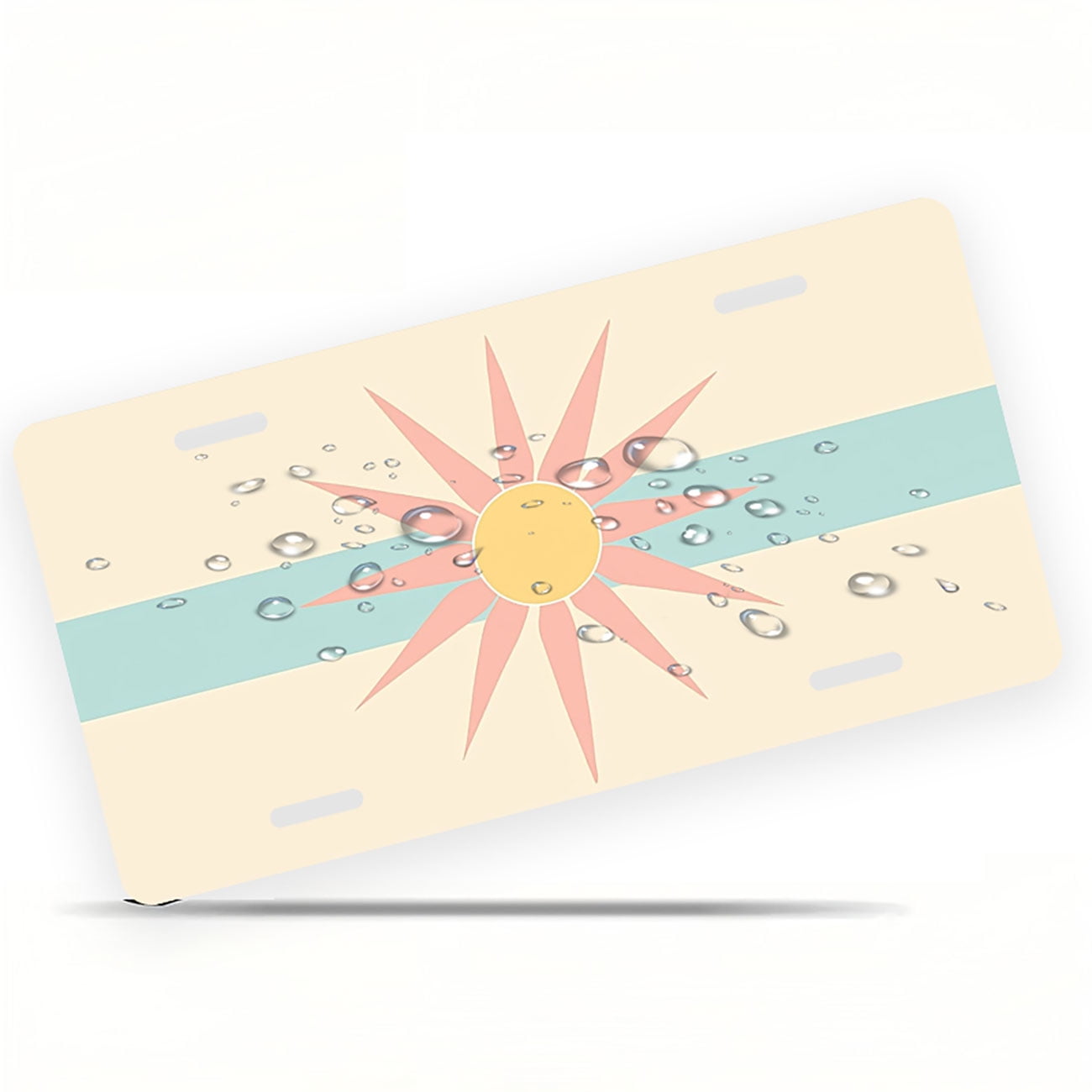 Retro style Sun Symbol Front License Plate, Metal License Plate, Funny ...