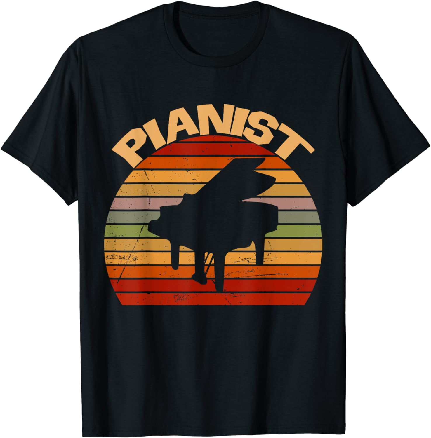 Retro style vintage piano keyboard musical instrument T-Shirt - Walmart.com