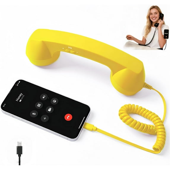 Retro telephone handset, equipped with clear call noise reduction ...