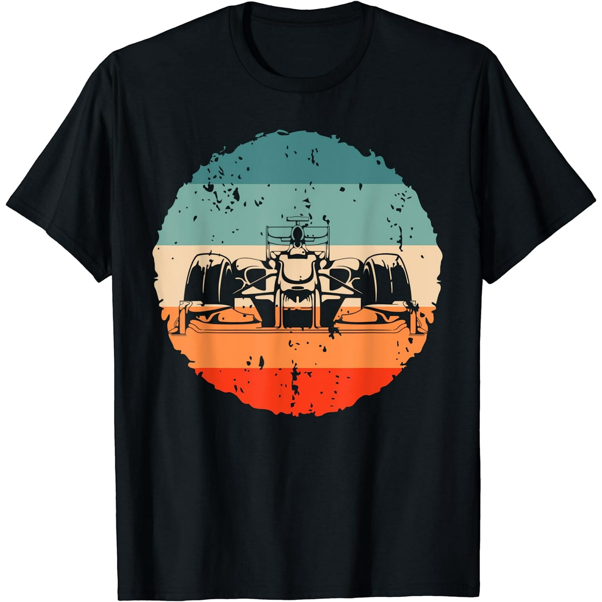Retro vintage Formula Racing Lovers Silhouette Race Car Men's Black T ...