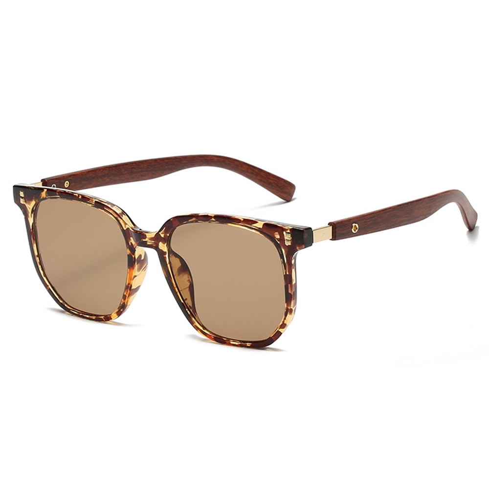 Retro wood grain leg frame round face fashion sunshade sunglasses, made ...