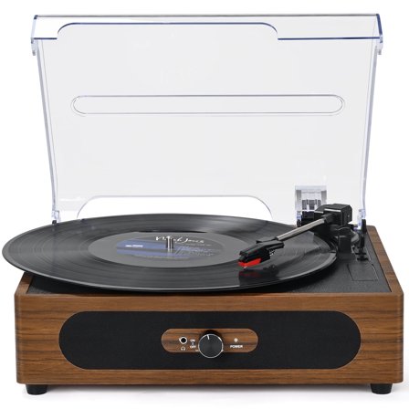 EYESEN Vinyl Record Player with Built-in Bluetooth Receiver 3 Speed ...