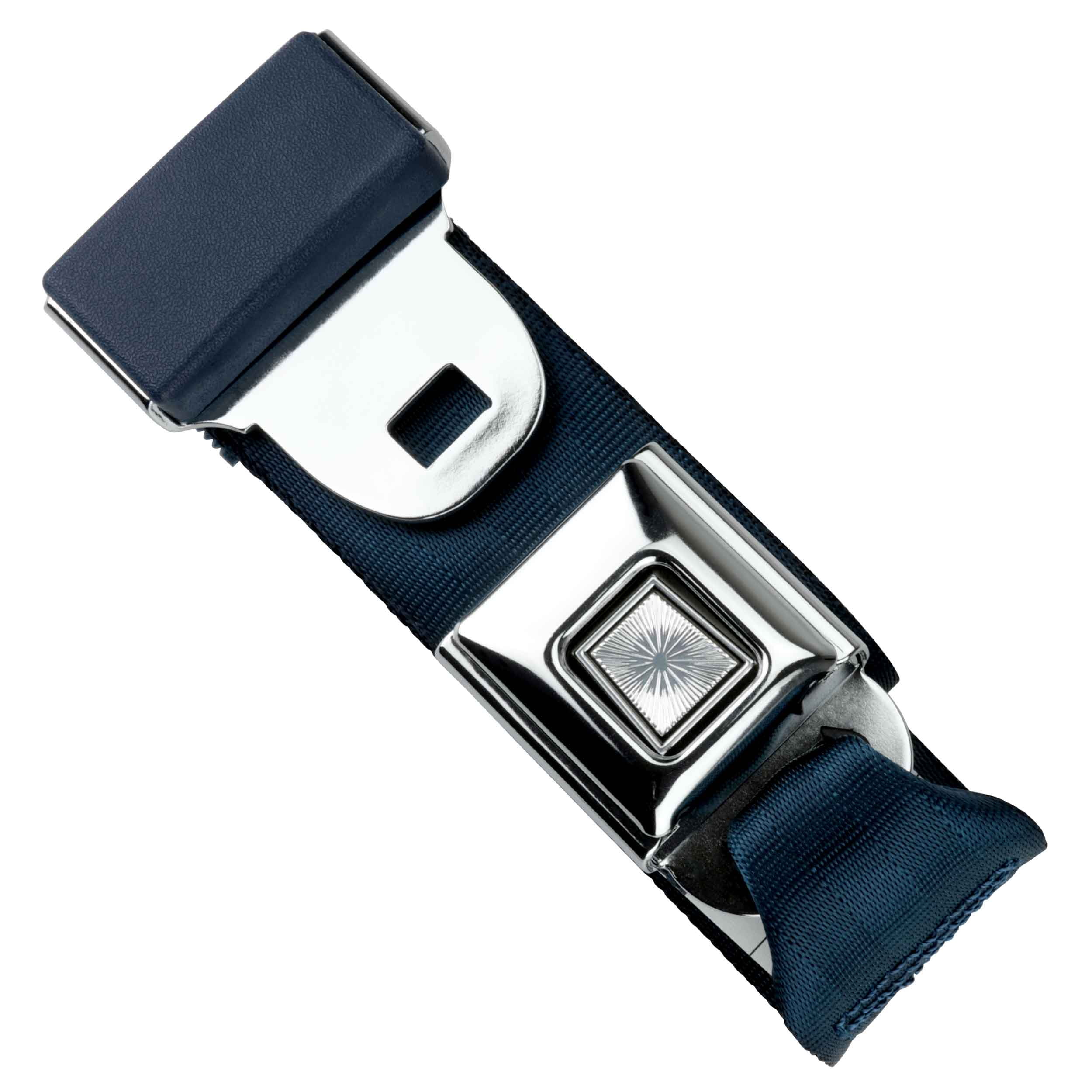 RetroBelt Dark Blue Push Button Lap Belt 60" With Hardware - Walmart.com