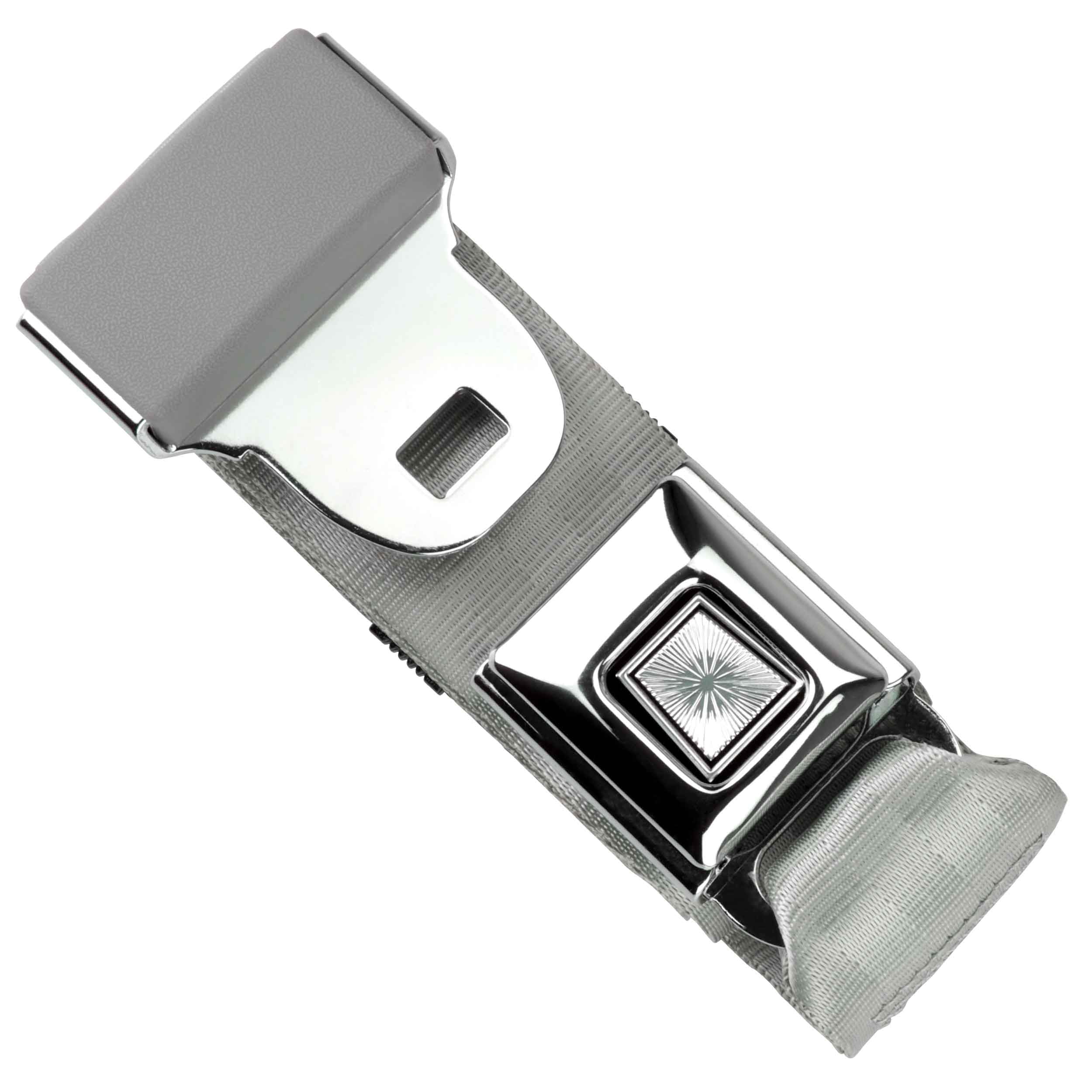 RetroBelt Gray Push Button Lap Belt 75" 2-Point Safety Seat Belt ...