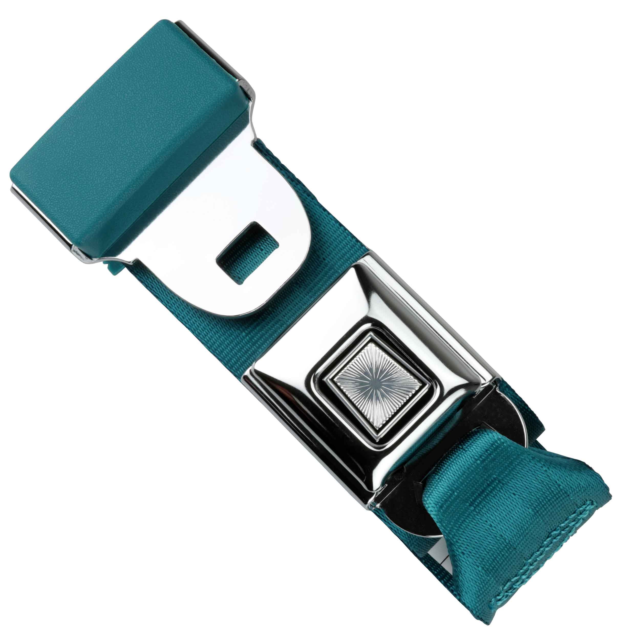 RetroBelt Medium Turquoise Push Button Lap Belt 60" No Hardware Classic ...