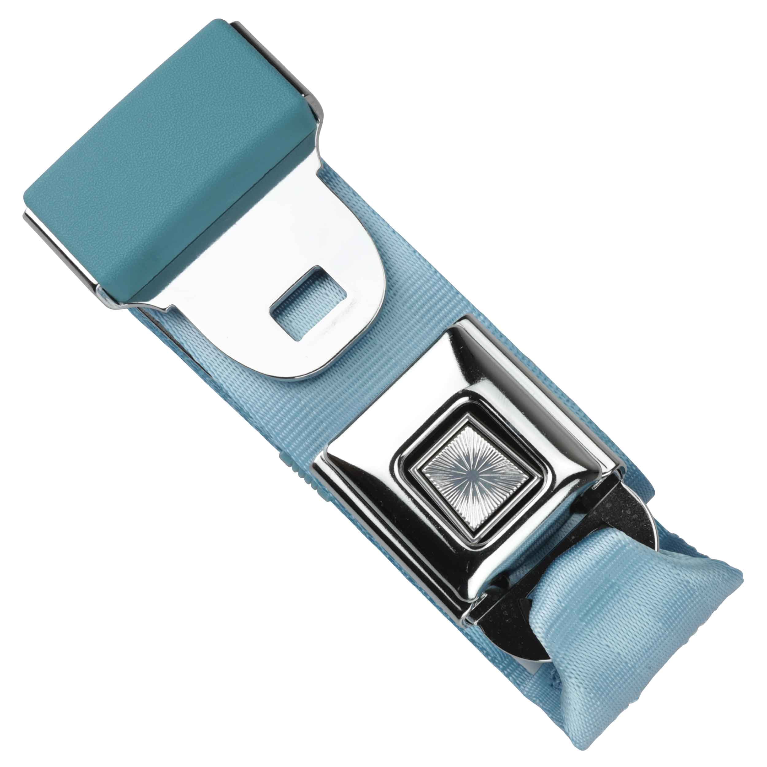 RetroBelt Powder Blue Push Button Lap Belt 60" 2-Point Seat Belt Safety ...