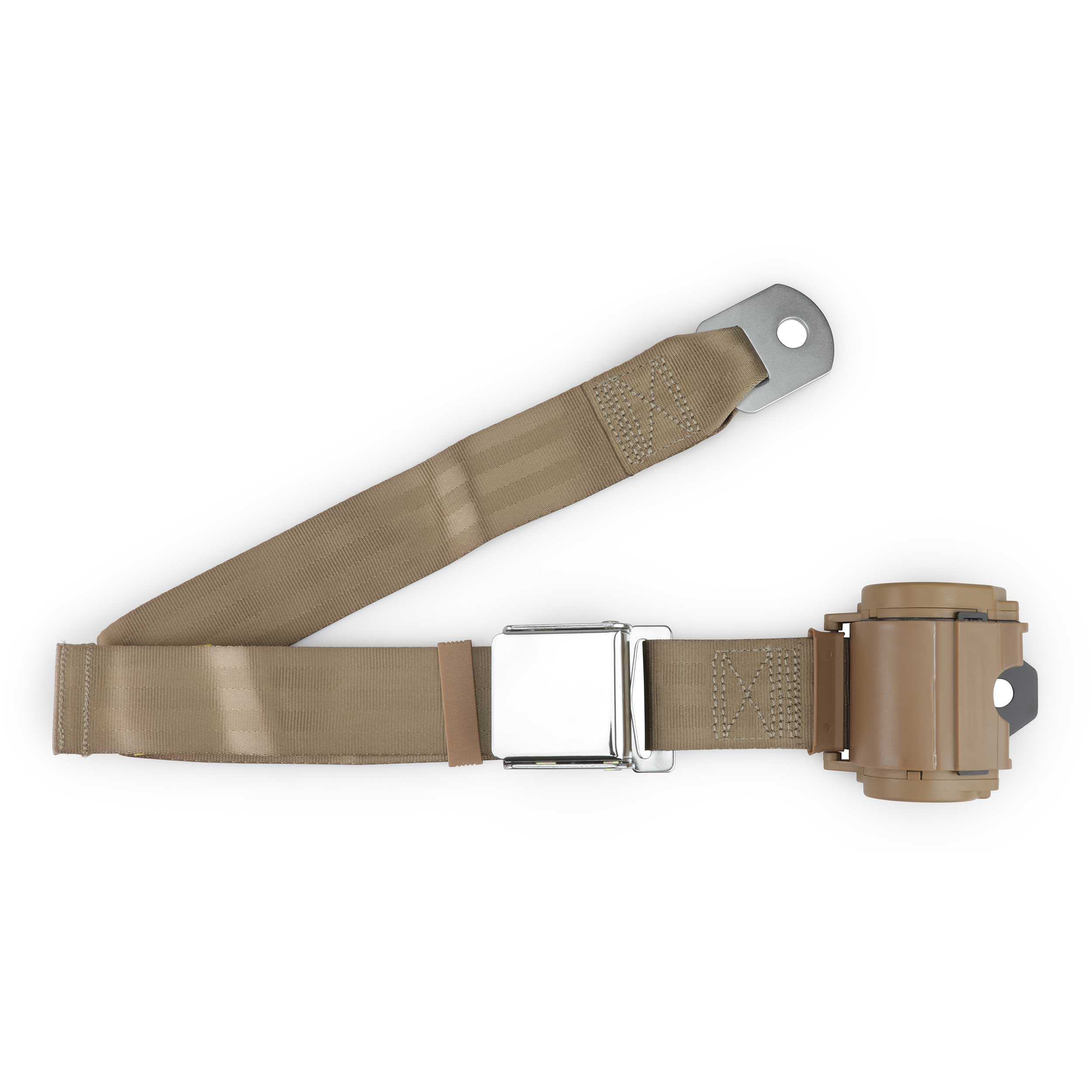 RetroBelt Tan Aviation Retractable Lap Seat Belt With Hardware Seatbelt Safety - Walmart.com
