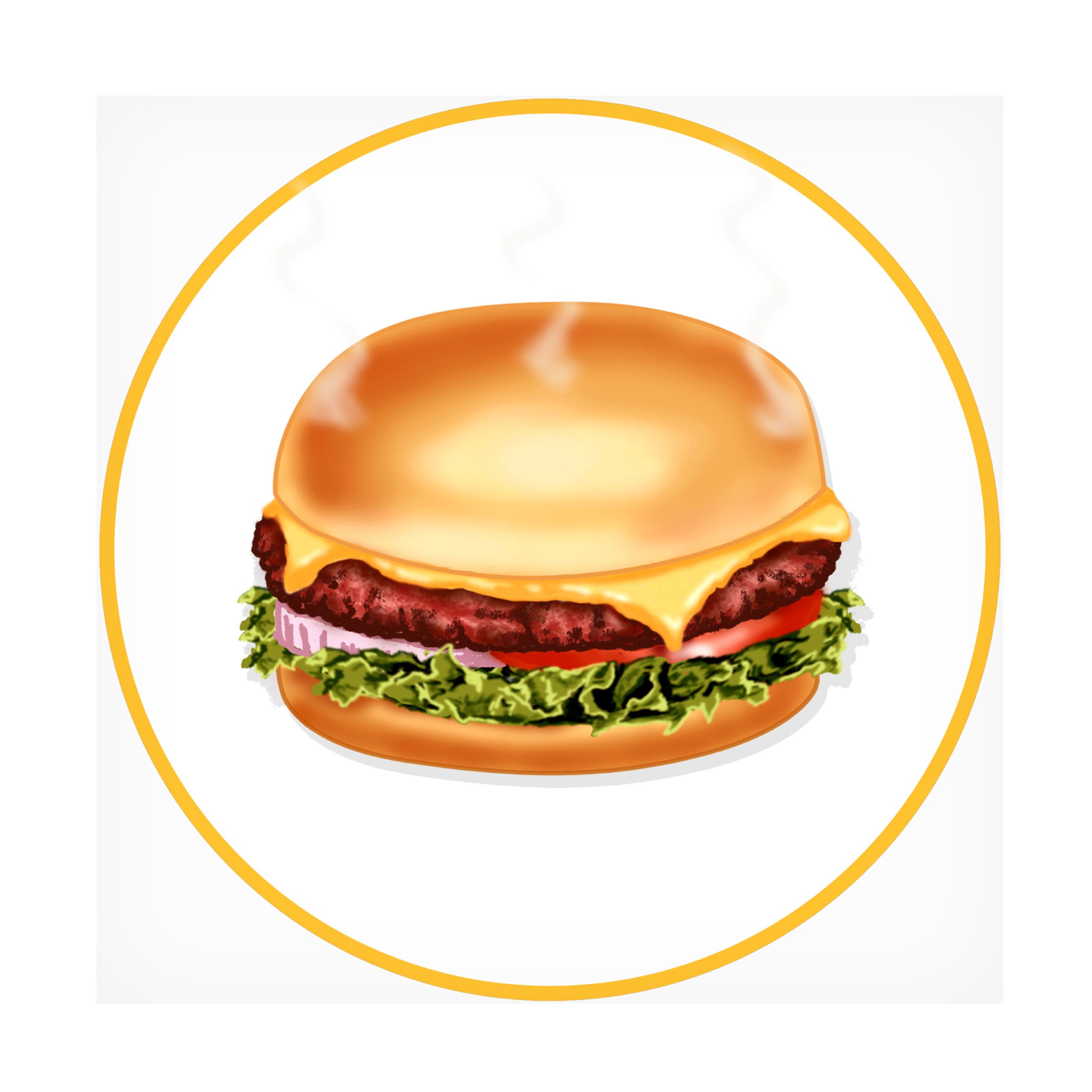 RetroPlanet 'Burger Round' Canvas Art - Walmart.com