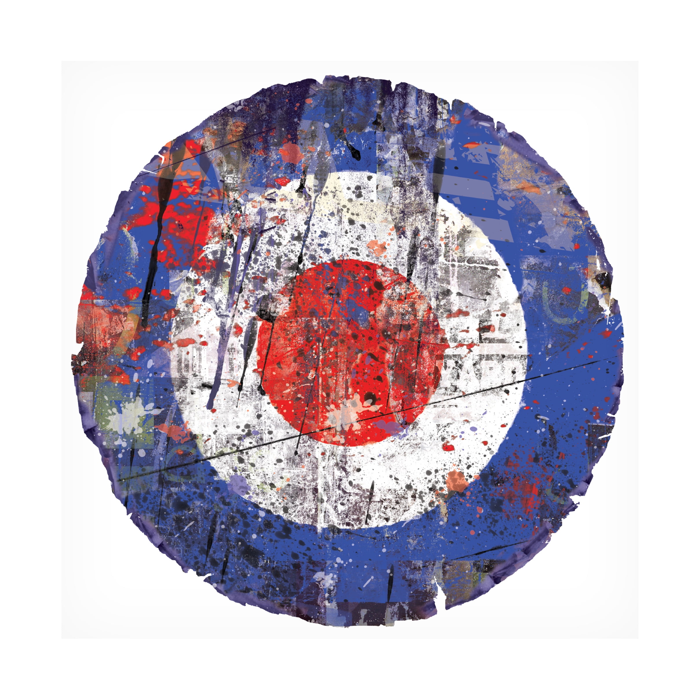 RetroPlanet 'Mod Bullseye Distressed' Canvas Art - Walmart.com
