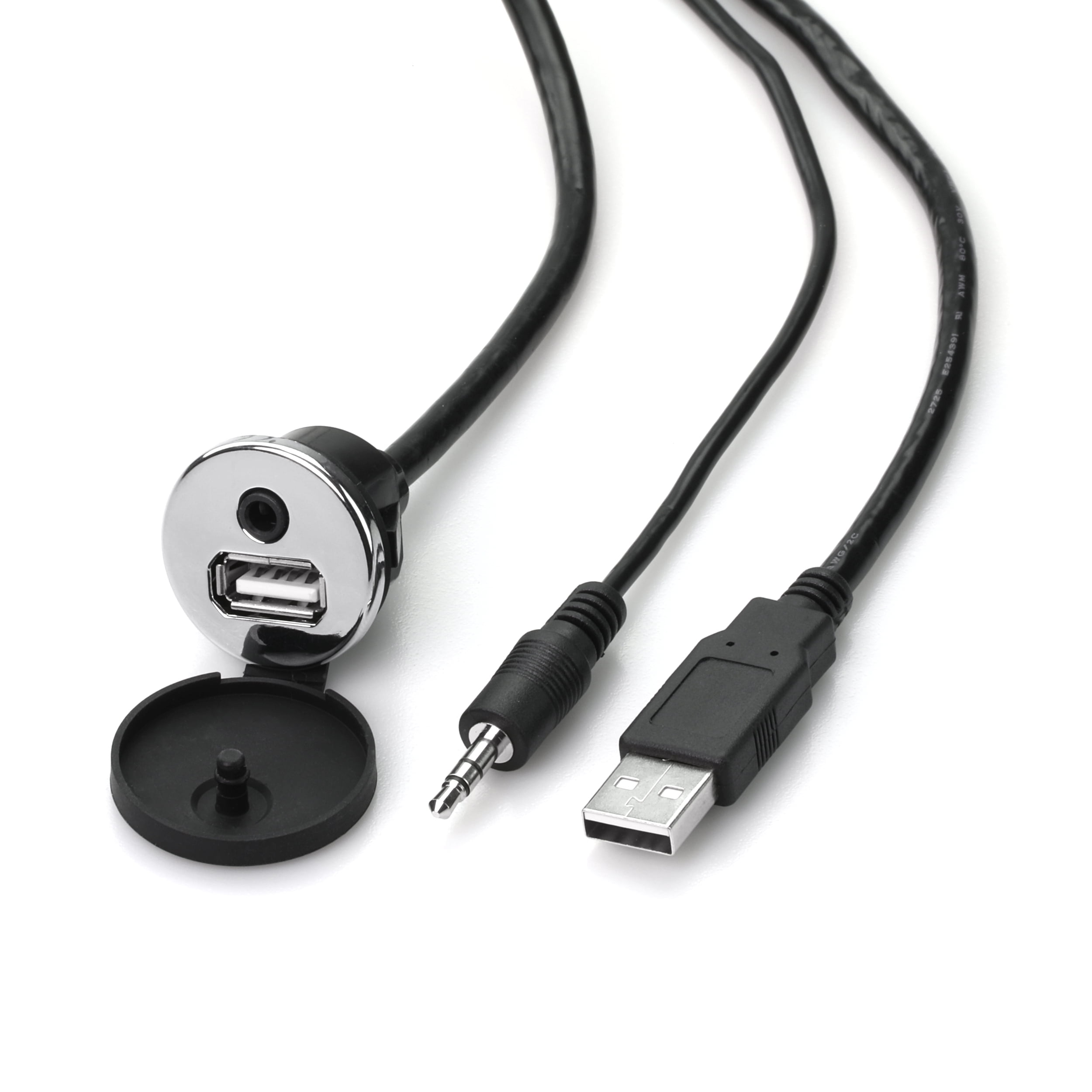 RetroSound Chrome USB/Auxiliary Extension Cable USBPORT RetroRadio ...
