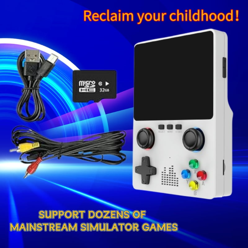 Retroblast 20000+ Console, Retroblast X6, 3.5" Display, Quick Charging Via Type-C (White ...