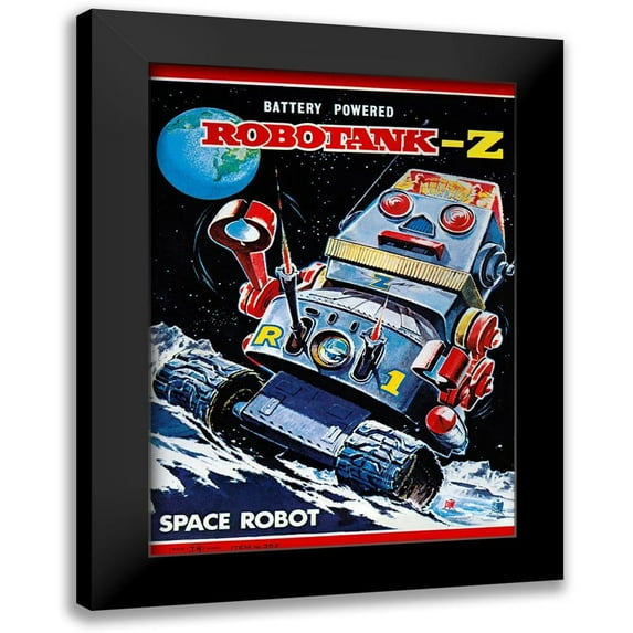Retrobot 11x14 Black Modern Framed Museum Art Print Titled - Robotank-Z ...