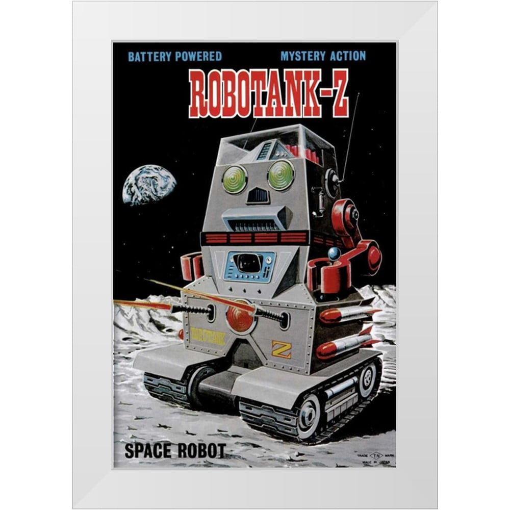 Retrobot 11x14 White Modern Wood Framed Museum Art Print Titled ...