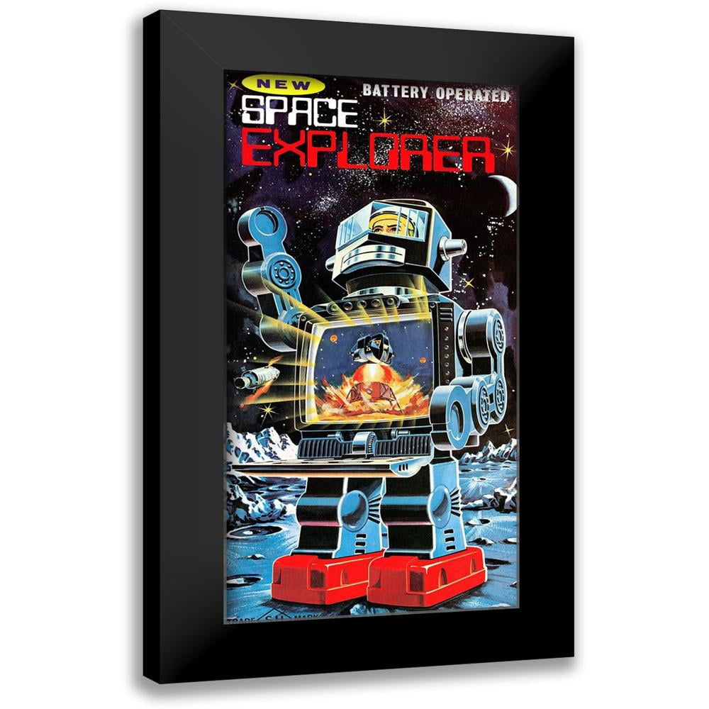 Retrobot 11x18 Black Modern Framed Museum Art Print Titled - Battery ...