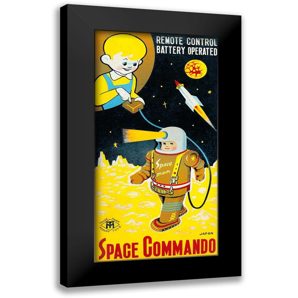 Retrobot 11x18 Black Modern Framed Museum Art Print Titled - Space Commando - Walmart.com